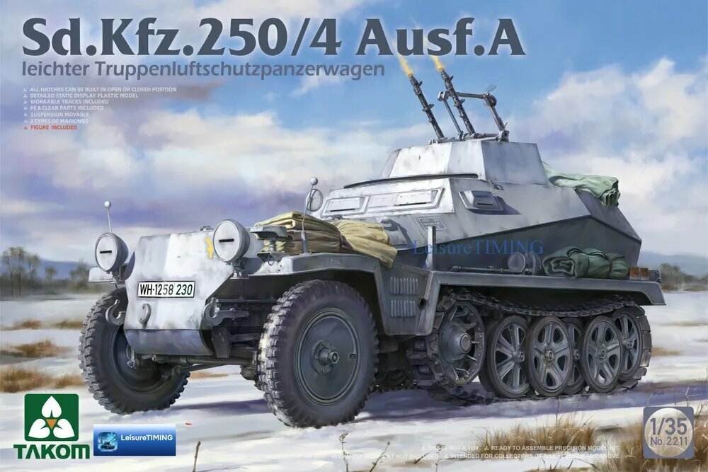 TAKOM 2211, масштаб 1/35, лёгкий бронеавтомобиль Sd. Kfz.250/4 Ausf.A