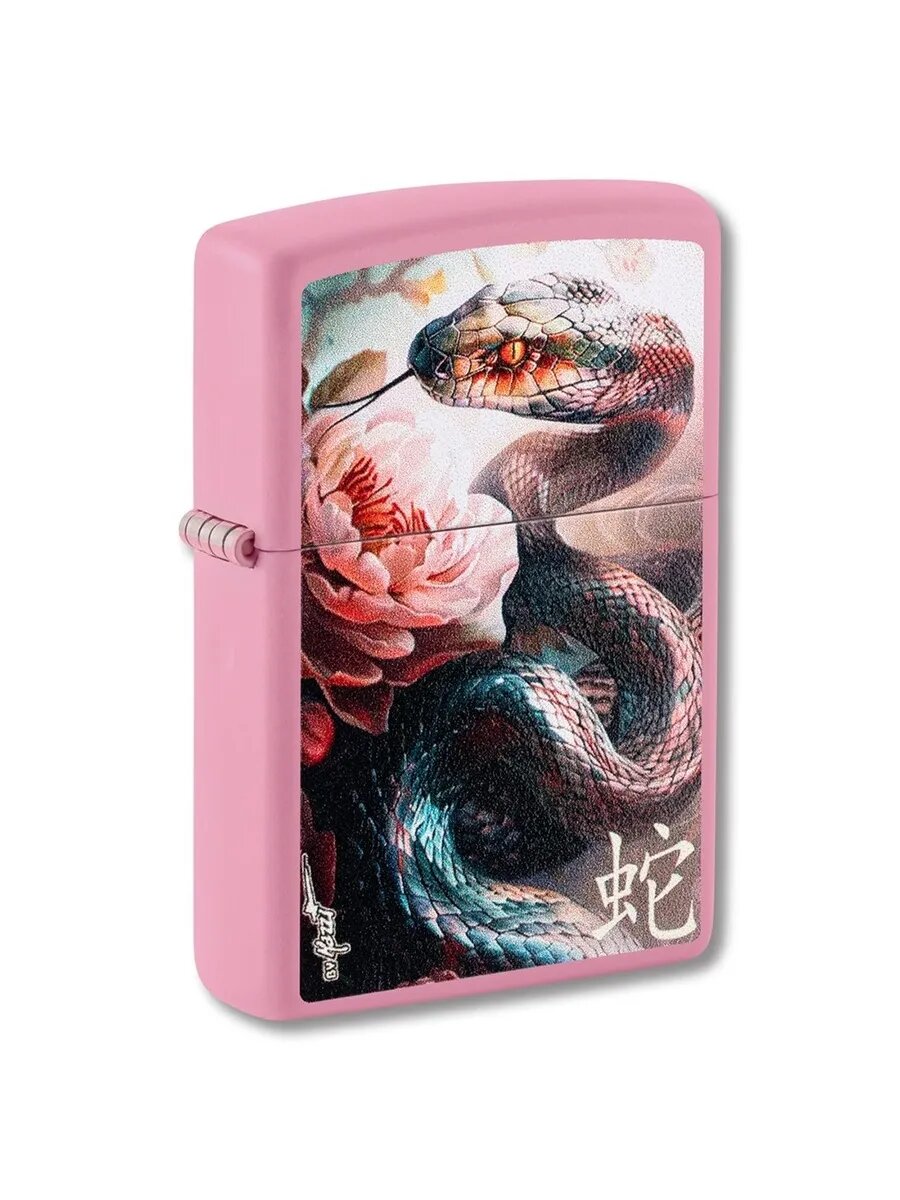 Зажигалка zippo бензиновая латунная розовая матовая