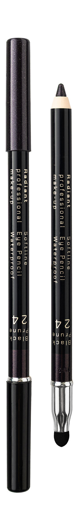 RADIANT PROFESSIONAL MAKE-UP Карандаш для глаз Softline Eye Pencil Waterproof водостойкий, 1,2 г, 24 Чернослив