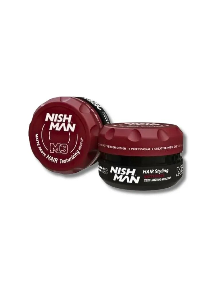 Паста для волос мужская матовая NISHMAN М3 сильной фиксации Hair Styling Matte Paste 100 мл