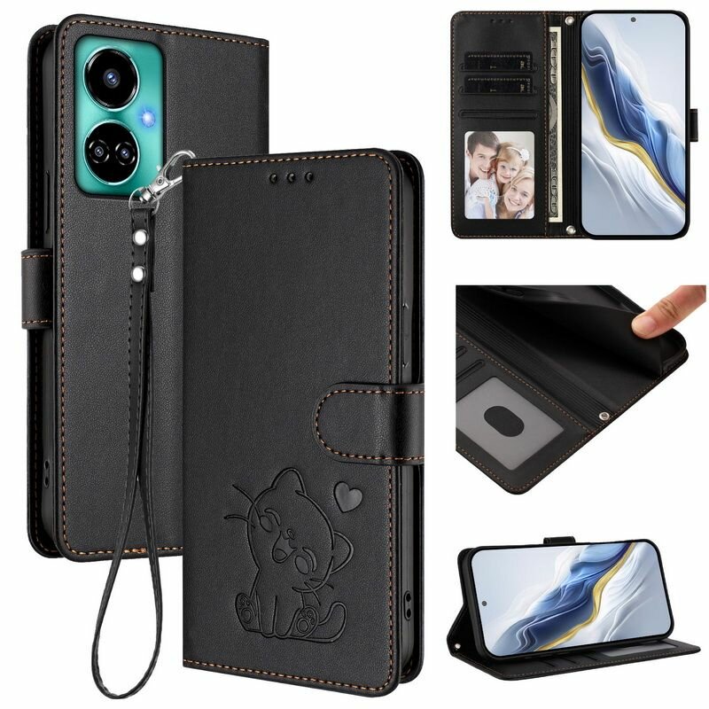 Чехол книжка для Техно Камон 19 и Камон 19 про ( Tecno Camon 19 и Camon 19 Pro ) кожаный с магнитной застежкой, с функцией подставки, коротким шнурком