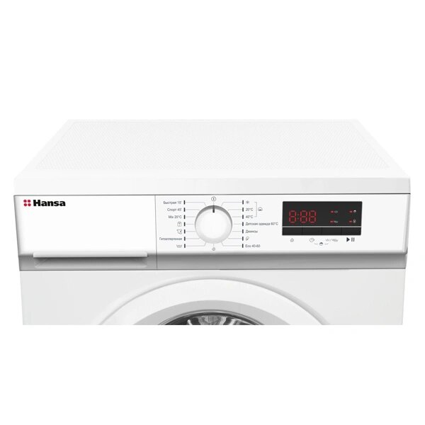 Стиральная машина Hansa WHE6100WL - фронтальная загрузка 6 кг, 1000 об/мин, Узкая (40см),15 программ, белая