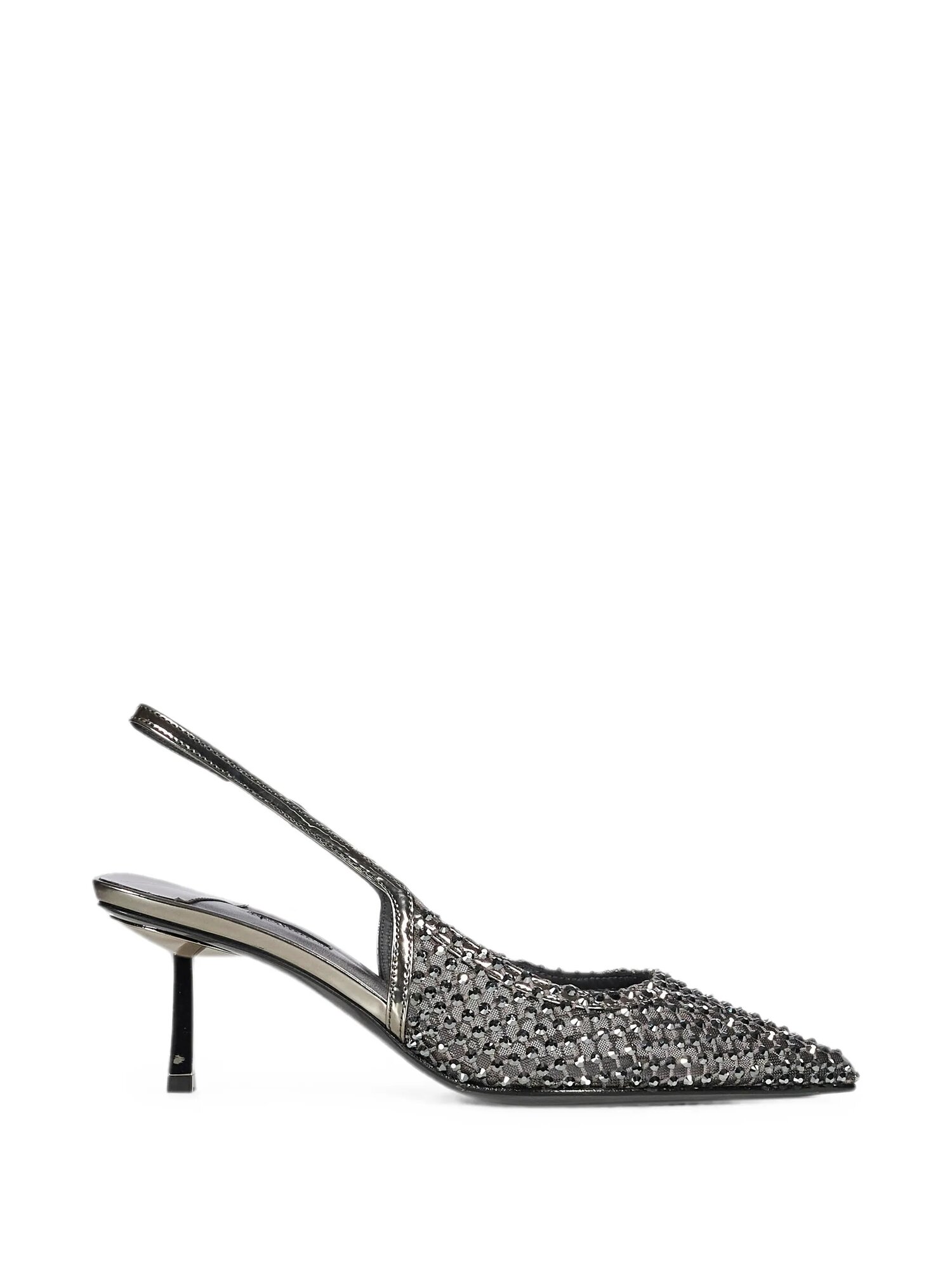 Туфли Crystal-embellished mesh pumps 