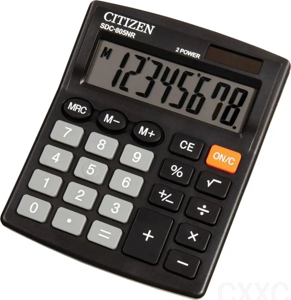 Настольный калькулятор Citizen, 8-разрядный, SDC-805NR, черный