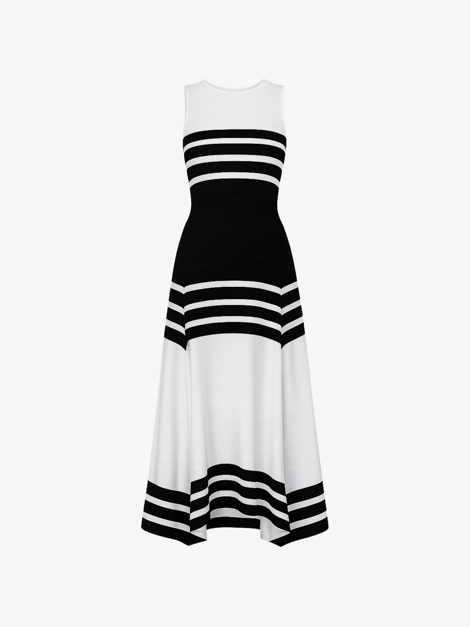 Платье Striped-knit midi dress