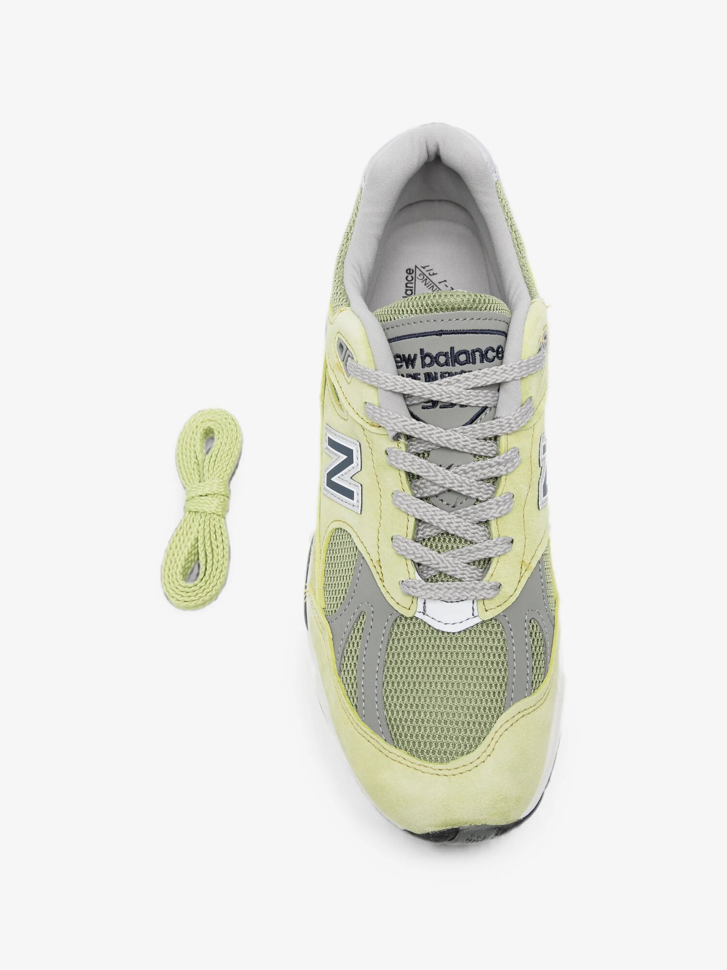 Кроссовки New Balance 991v2 panelled sneakers, размер 12 US, зеленый — фото 1