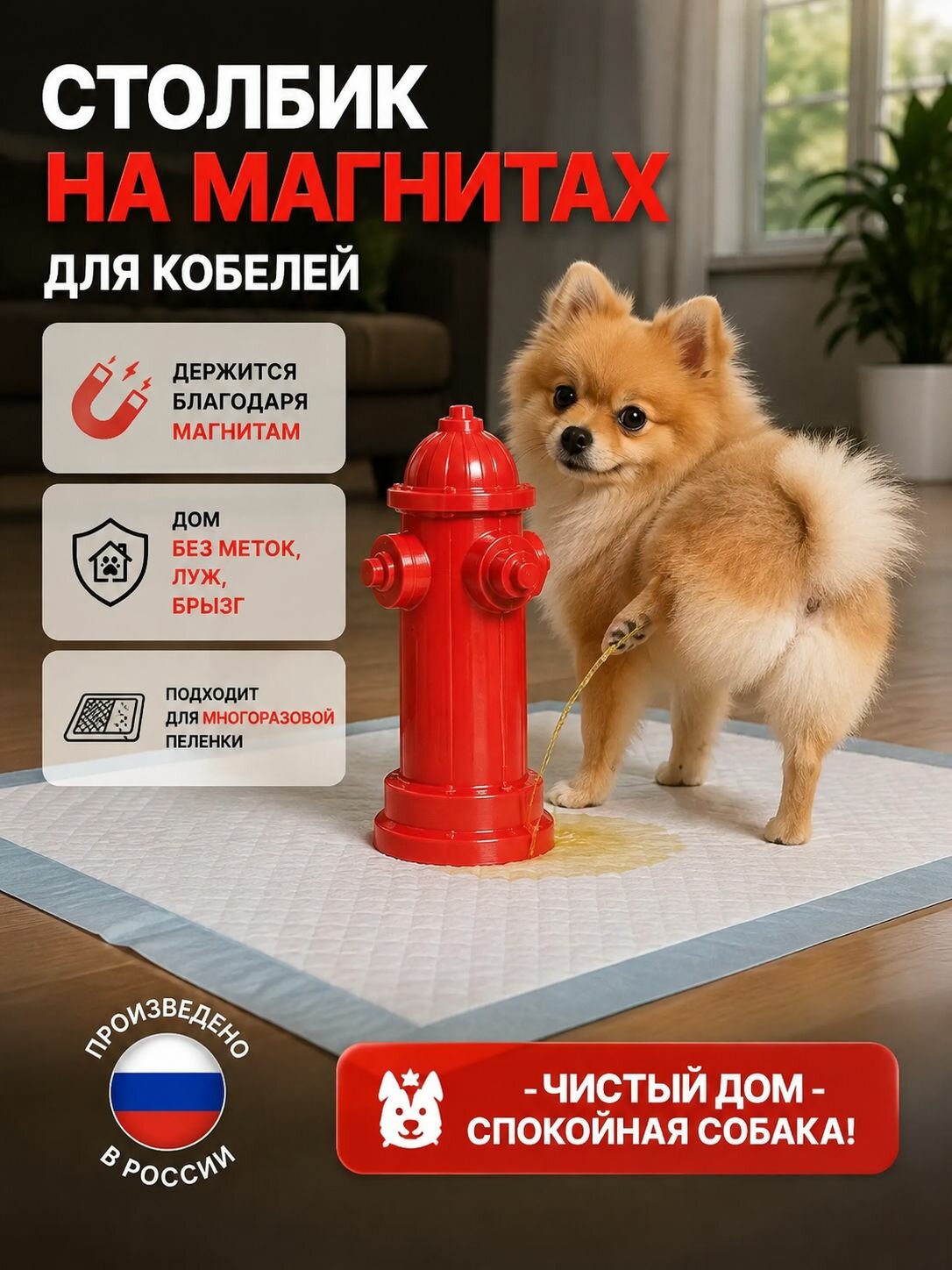 Столбик для собачьего туалета "Гидрант красный"