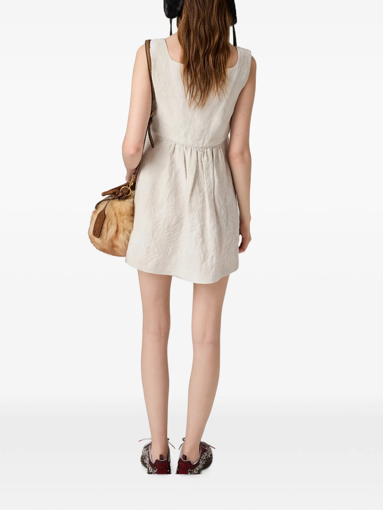 Платье Miu Miu Linen mini dress, размер 40 — фото 1