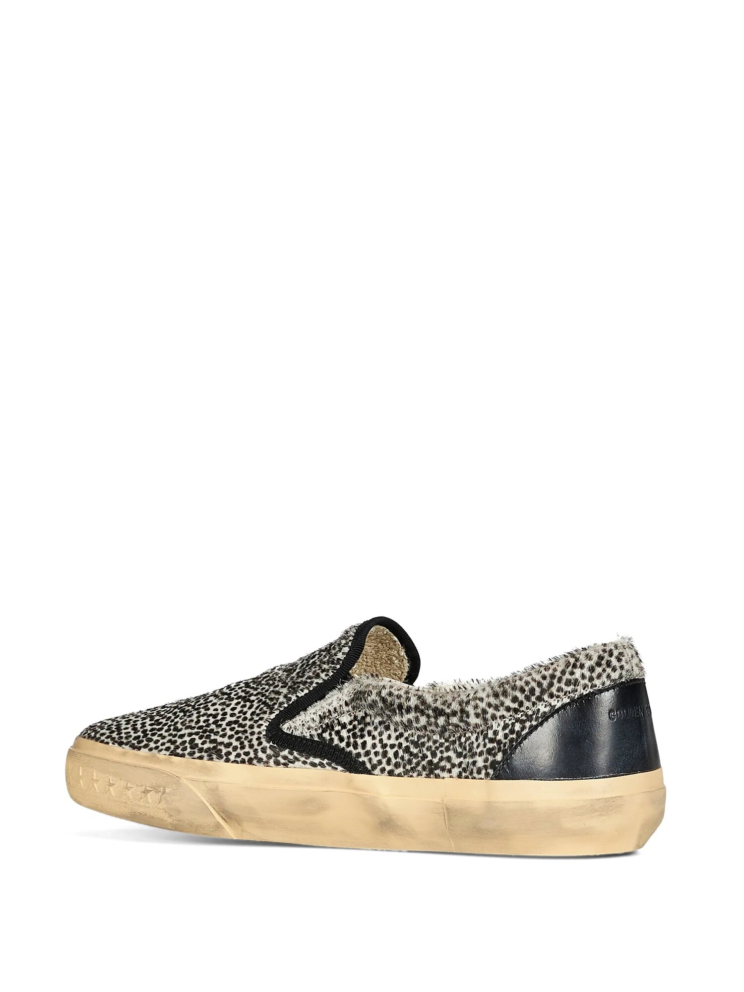 Кроссовки Golden Goose Leopard-print slip-on sneakers, размер 41, белый — фото 1