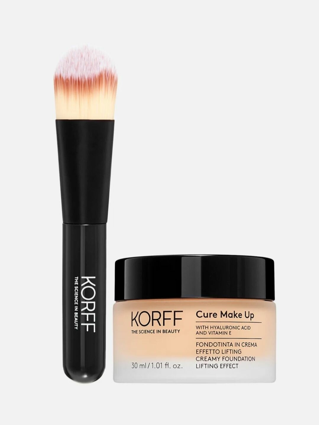 Тональный крем для лица с кистью KORFF cure make up creamy lifting effect 03