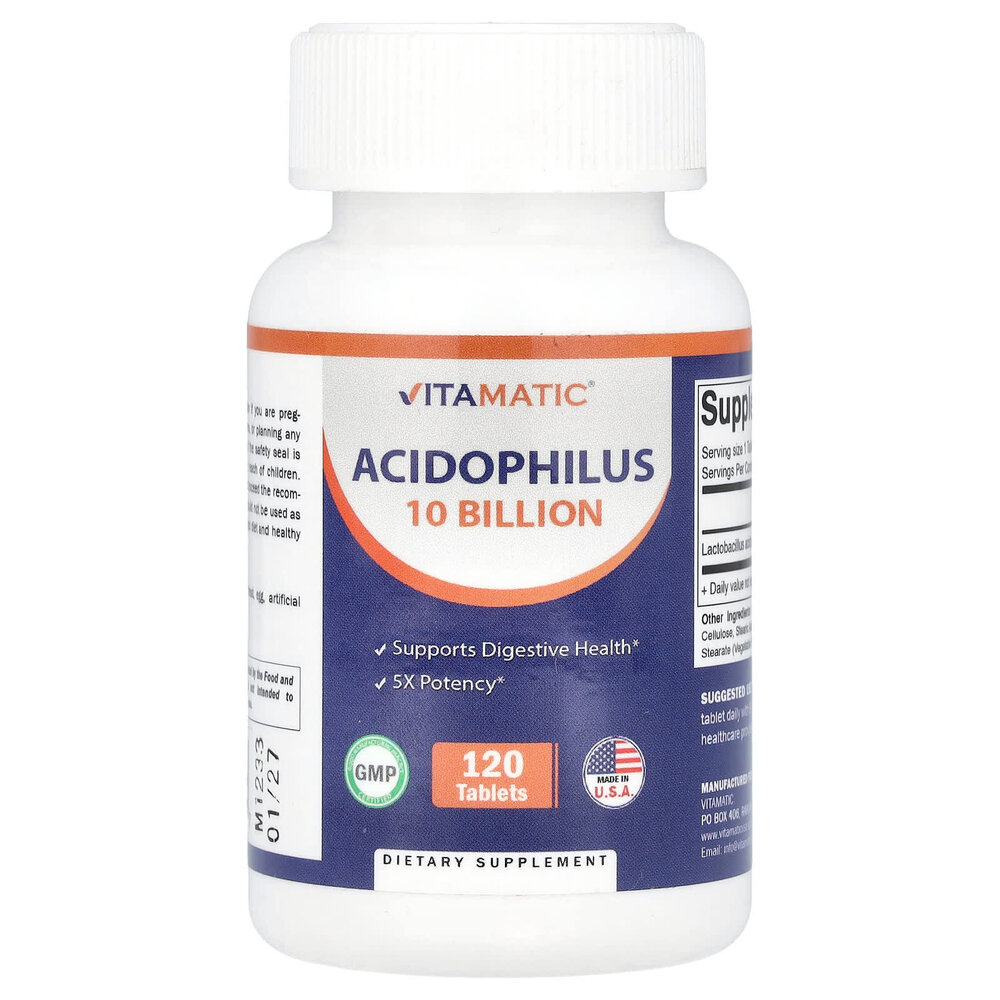 Ацидофилин, Acidophilus, 10 млрд КОЕ, 120 таблеток