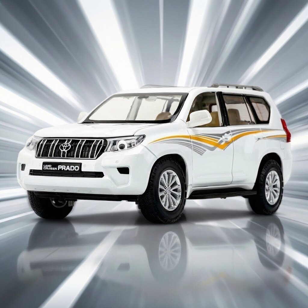 Модель Технопарк "Toyota Land Cruiser", металл, свет, звук, 20см