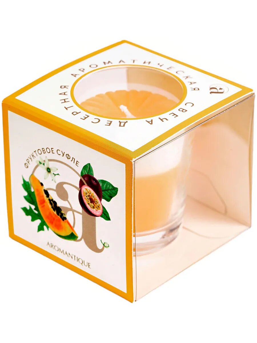 Свеча Aroma Home "Фруктовое Суфле", ароматическая, в стакане, 60 г