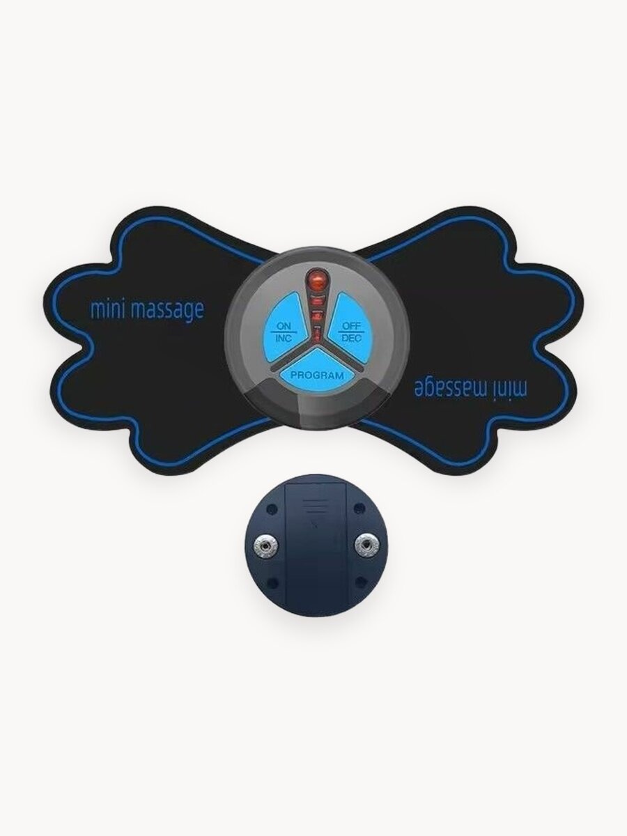 Тренажер миостимулятор для спины и шеи EMS, массажер бабочка на батарейках