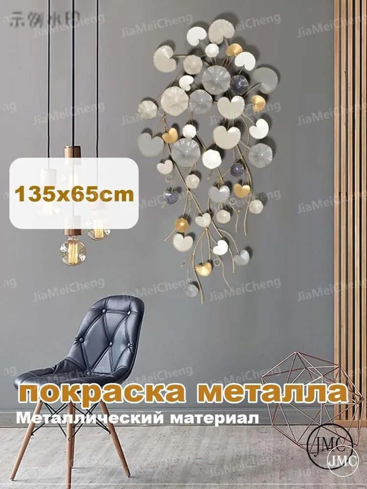 Украшение стен, украшение из листьев кованого железа