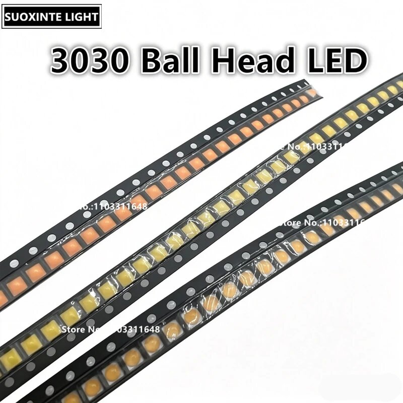Светодиод SMD 3030 шаровый 1Вт Yellow-geen 100шт