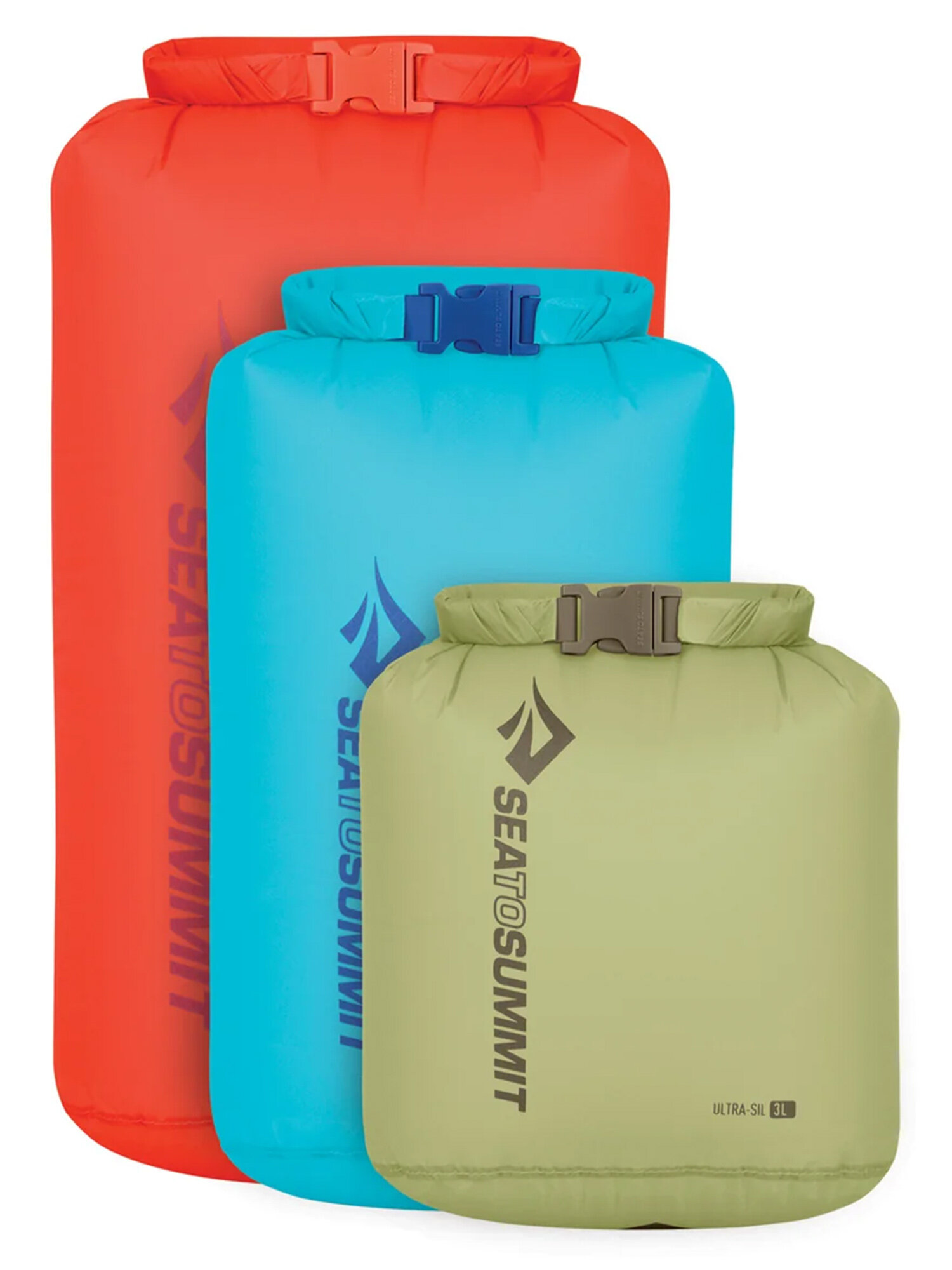 Набор гермомешков Sea To Summit Ultra-Sil Set 3 Piece 3/5/8 L Tarragon/Blue Atoll/Spicy Orange