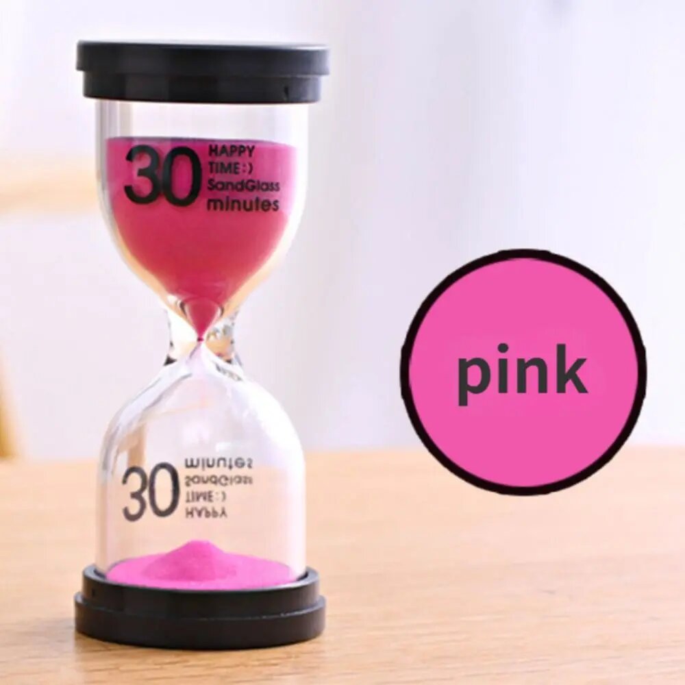 Песочные часы Минуты черные 1/3/5/10/15/30 минут Розовый, 5 Minutes, Pink