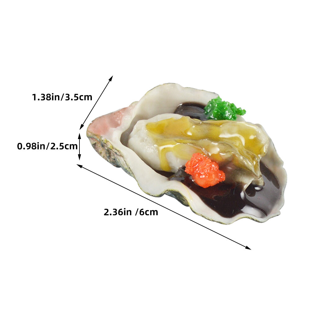 3 Штуки Искусственные Устрицы Для Витрины Пропсы Модели Морепродуктов 6.00X3.50X2.50Cm