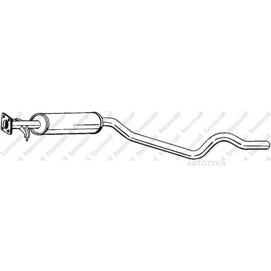 Глушитель центральный DAEWOO NEXIA 96-99 BOSAL 282793