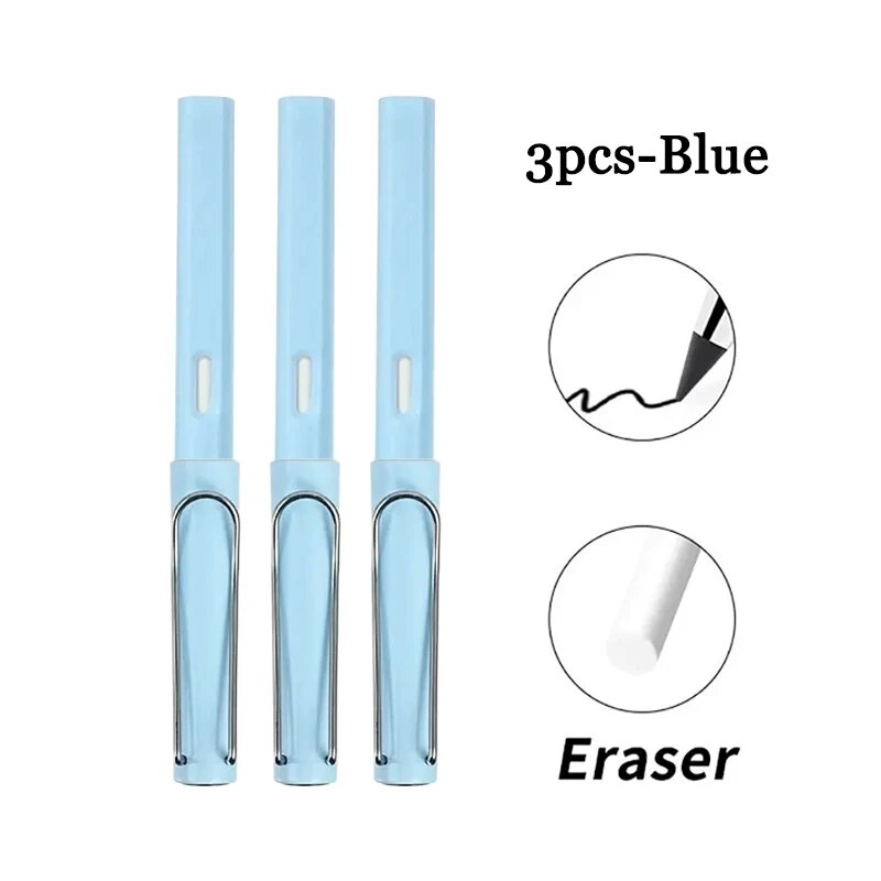 Вечный карандаш HB Голубой, 3pcs-Blue