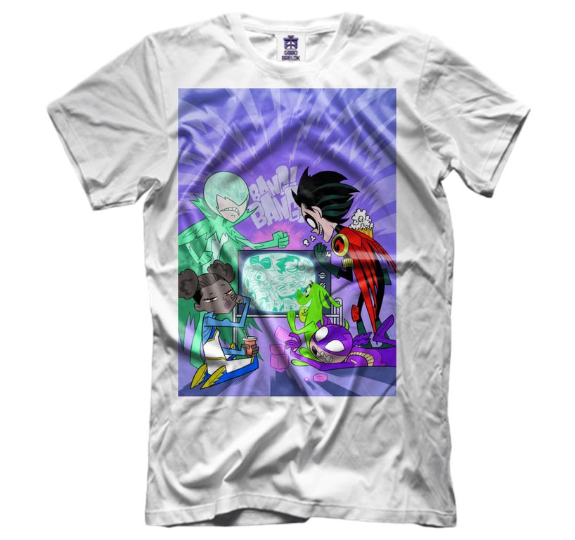 Футболка Юные Титаны Вперёд, Teen Titans Go №4, 38, РОСТ 134-140