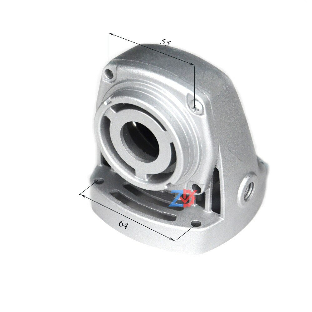 Корпус редуктора (голова УШМ) для ИНТЕРСКОЛ УШМ-150/1300 (крышка, стопор в сборе) 5803020100