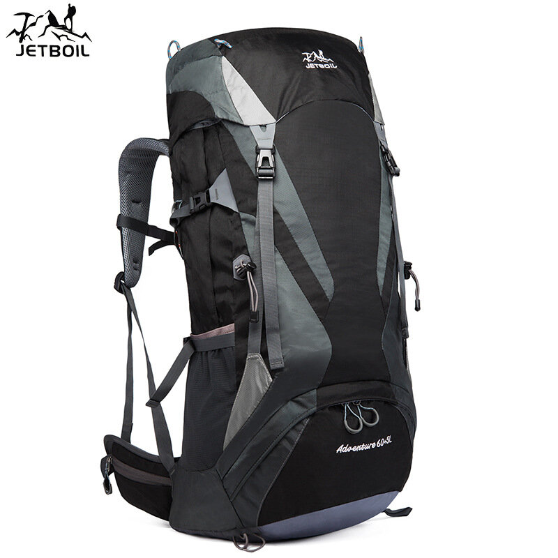 Рюкзак Jetebo, альпинистский, водоотталкивающий, 65 л, черный