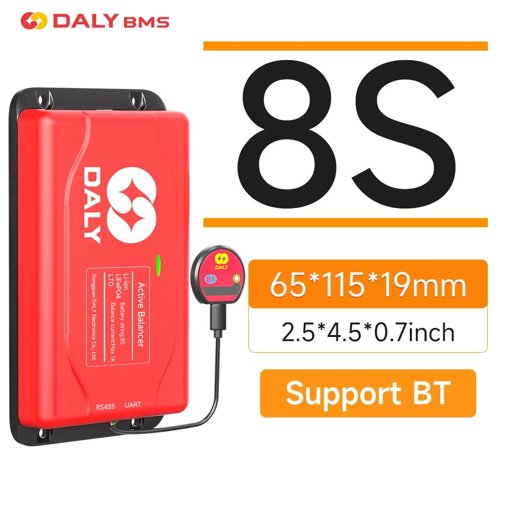 Daly Smart Active Balancer BMS для литий-железофосфатных аккумуляторов 1A 8S Smart Balancer