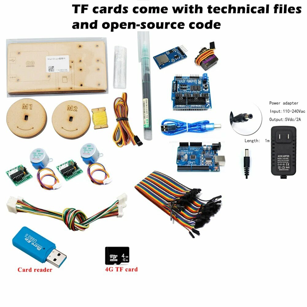 Робот для рисования стен, Full set TF card