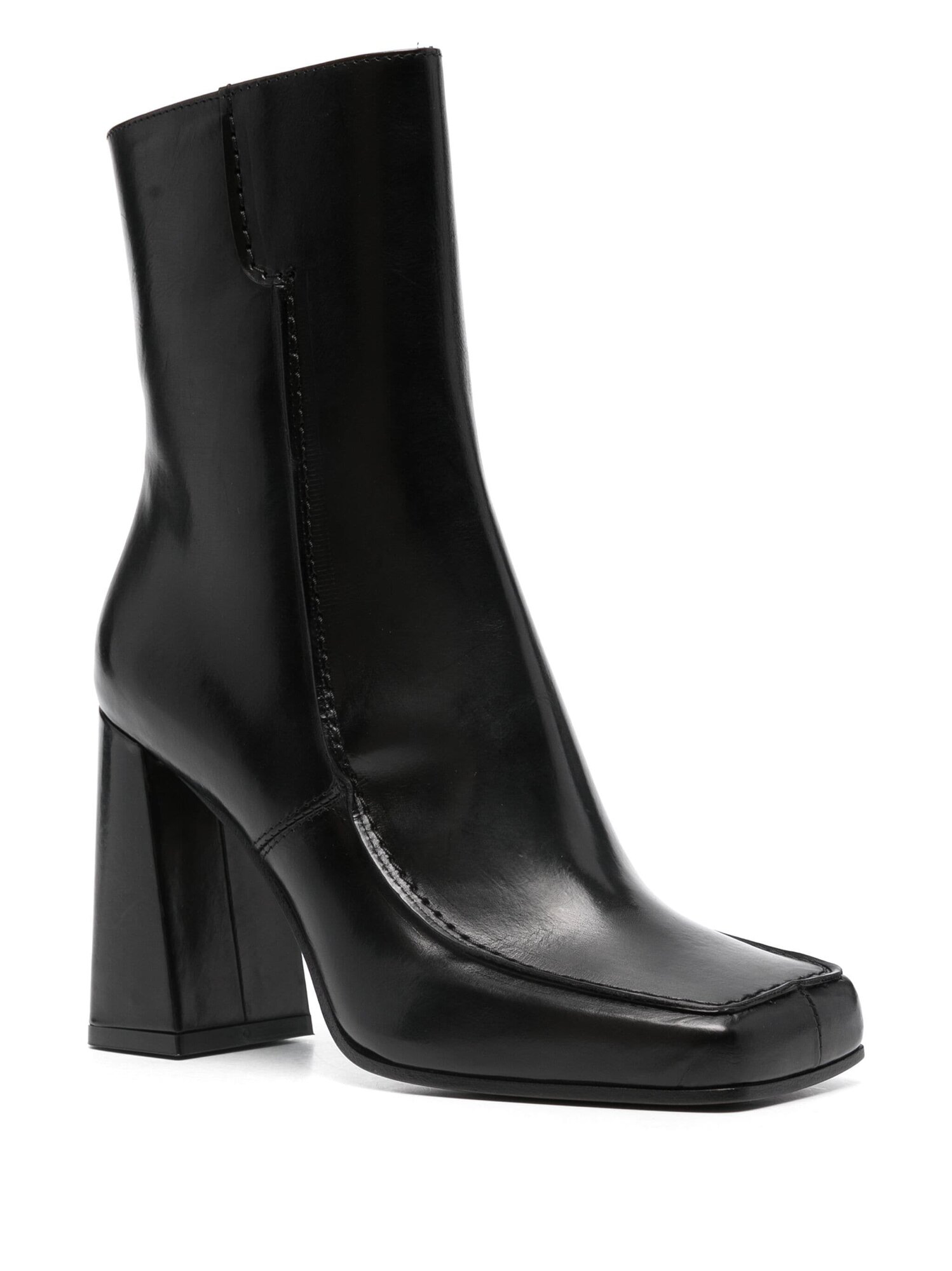 Ботинки BARBARA BUI 95mm square-toe leather ankle boots, размер 38.5 — фото 1