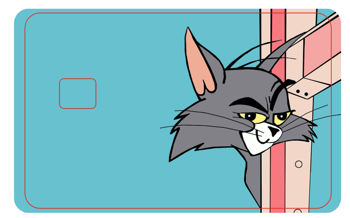 Наклейка на банковскую карту, стикер на карту, Том