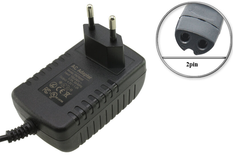 Адаптер (блок) питания 4.5V 1.2A - 1.5A 2pin (CA78M, C045120-EU, PN78MW) зарядное уст. для BaByliss Pro FoilFX 02 и др