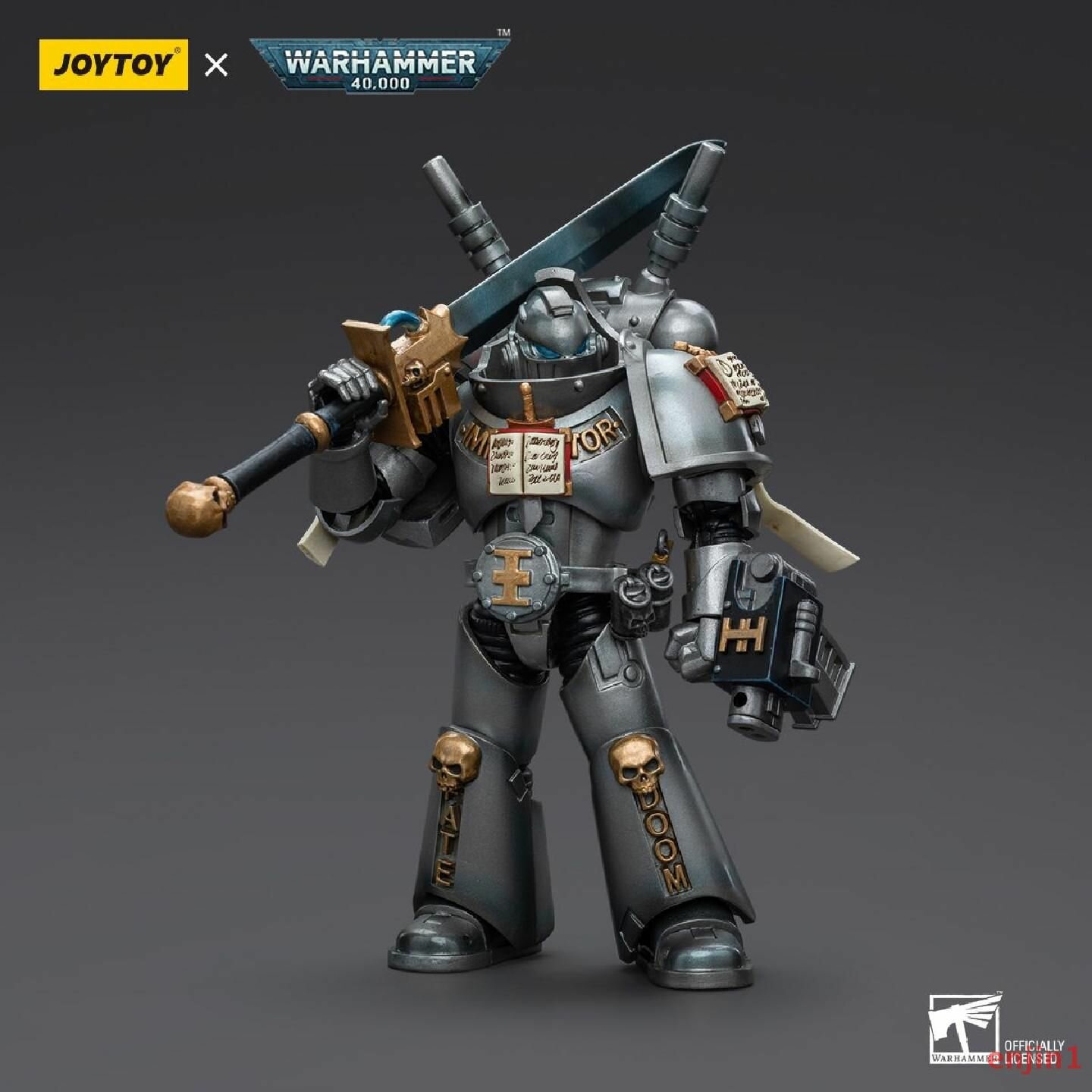 Подвижная фигурка JOYTOY Warhammer 40K Grey Knights Interceptor Squad Interceptor with Storm Bolter and Nemesis Force Sword