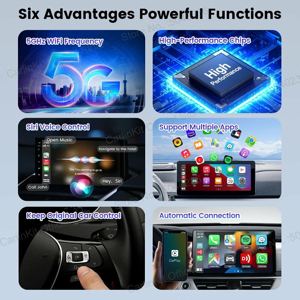 CarlinKit Mini 5 Pro CarPlay/Android Auto адаптер — фото 1