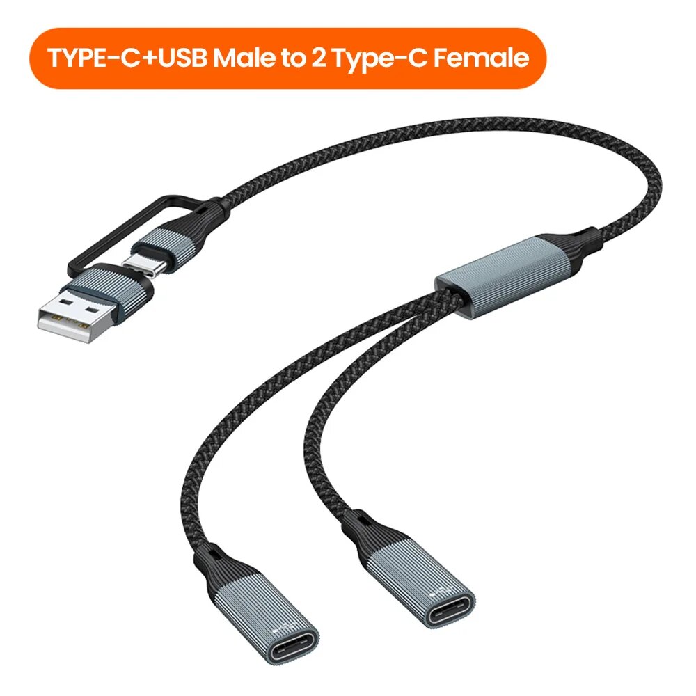 OLAF USB/Type C-концентратор Разъем-сплиттер USB C Многопортовый адаптер OTG USB and TypeC to 2C