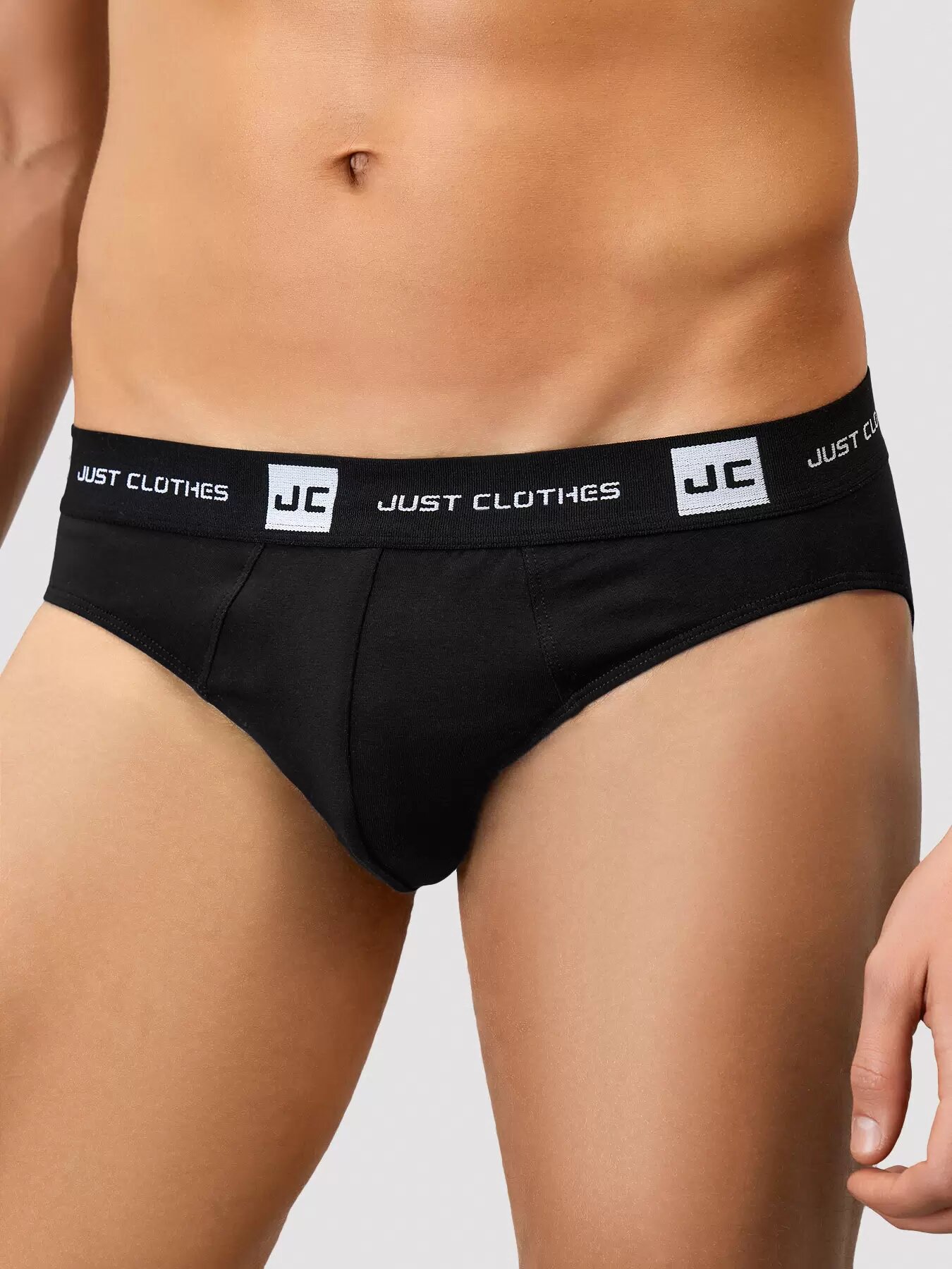 Трусы JUST CLOTHES, комплект из 3 шт., размер L, темно-синий — фото 1