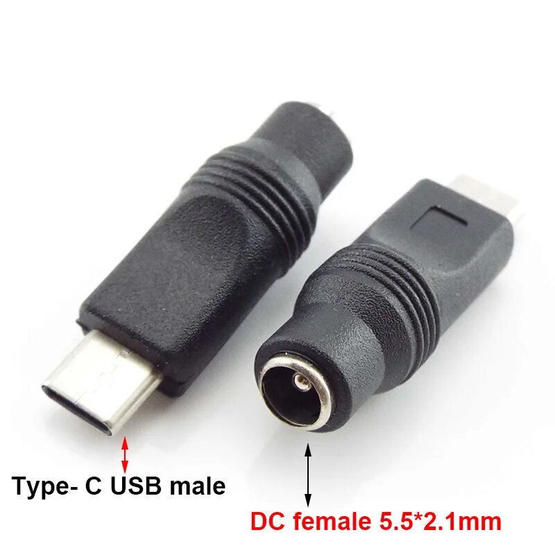 USB 2.0 Адаптер 5,5*2,1 мм на micro USB QvvCev 2pcs, type-c usb