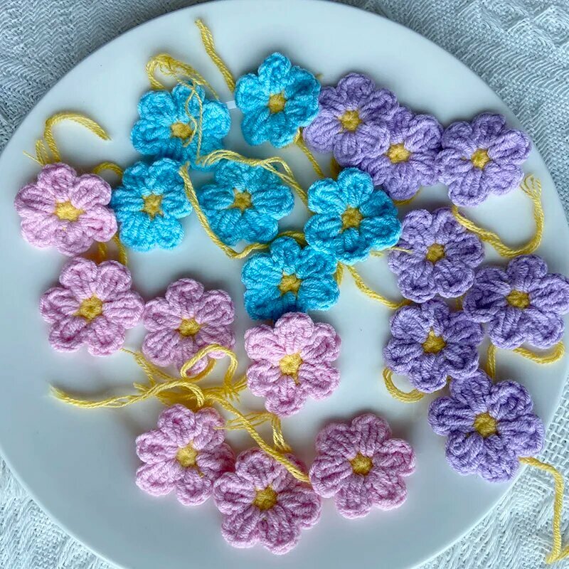 Хлопковые цветочки для декорирования 12 шт Mixed Color 2