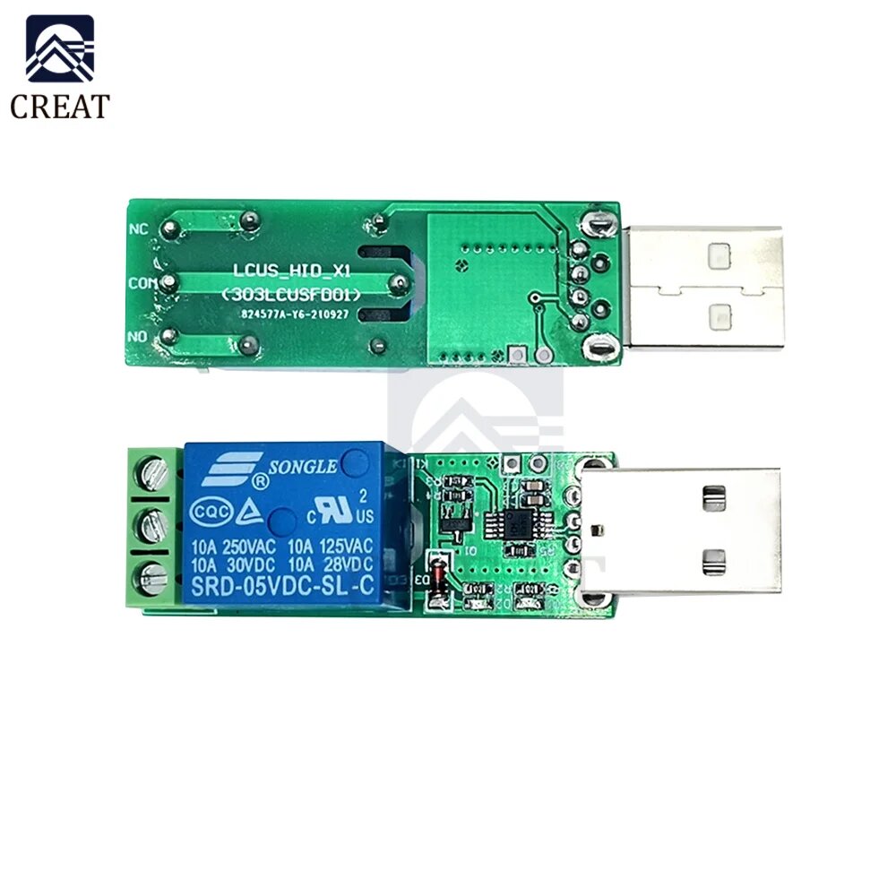 Ziqqucu Single Channel USB Relay Module