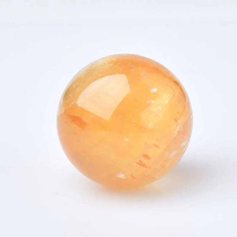Хрустальный шар из желтого кальцита RYCRYSTAL