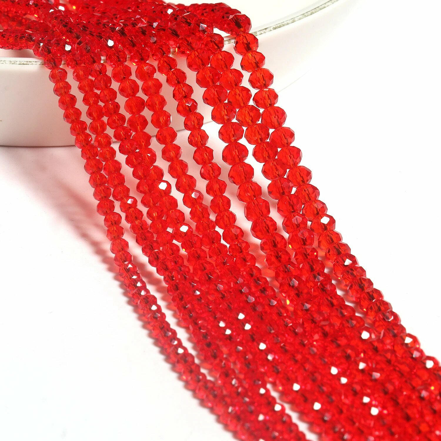 Хрустальные бусины LNMBII 2мм/3мм/4мм Красный, 4mm about 128pcs, 04