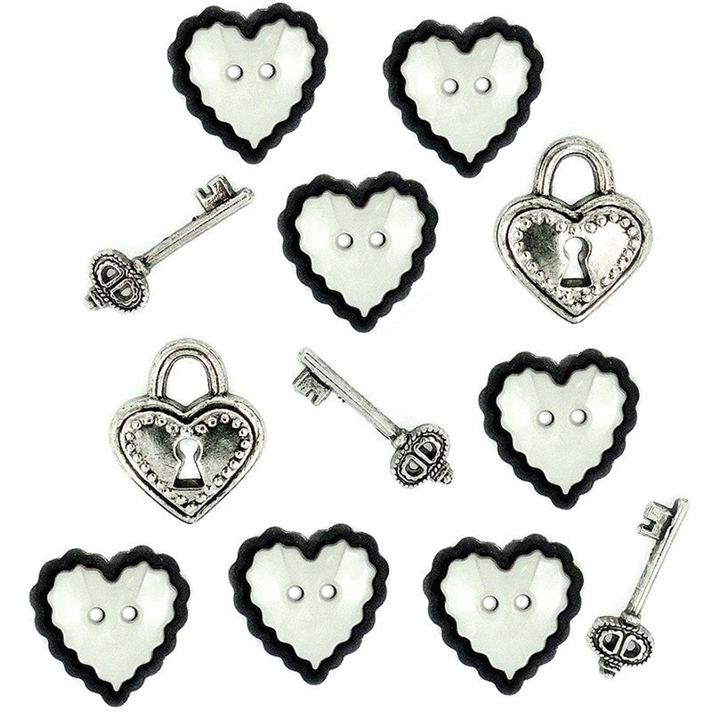 Пуговицы Dress It Up "История любви" декоративные, пластик