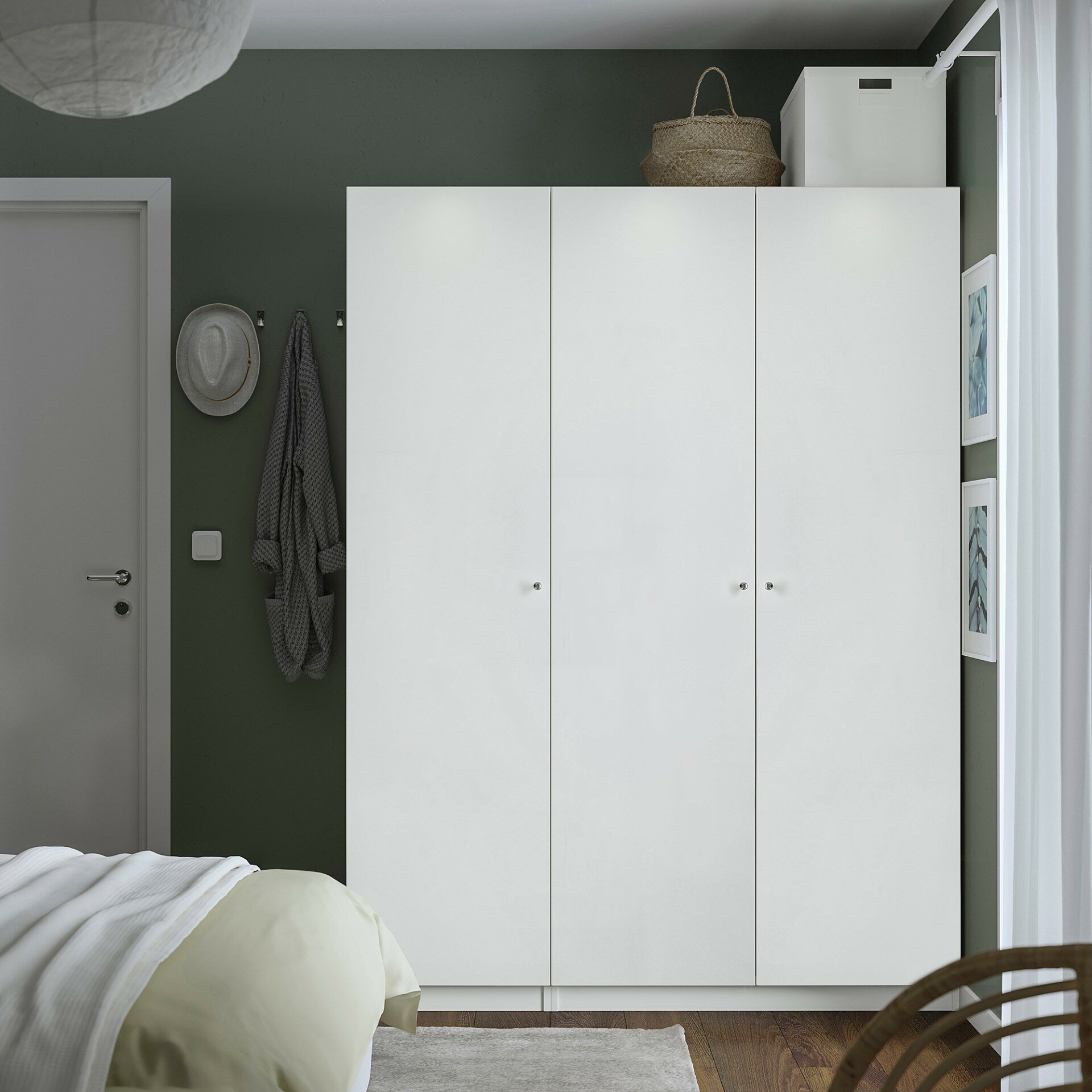 Распашной шкаф FARDAL PAX (комбинация) (белый) NEW 170*45*240 см Фиеста Для одежды,