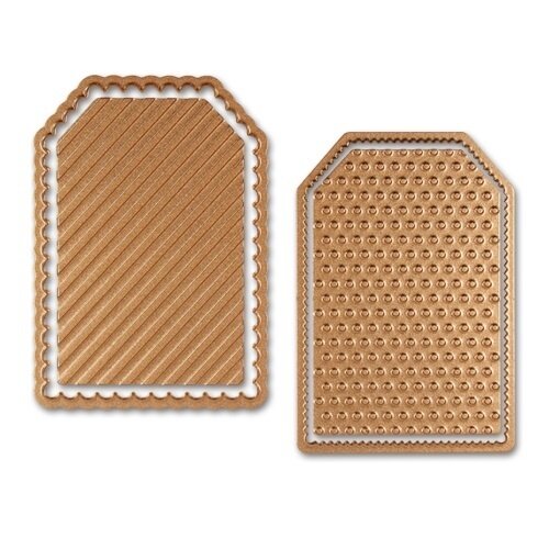 Ножи для вырубки Spellbinders "Build-A-Tag Two" для скрапбукинга, 4 шт