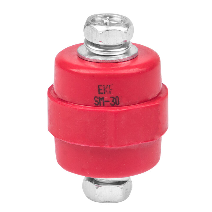 Изолятор шинный EKF SM-30, бочонок, керамический, для распределительных щитов