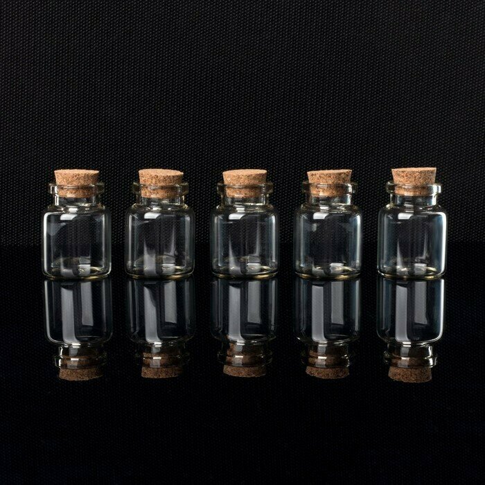 Баночки для хранения бисера, d 3 x 4,5 см, 5 шт