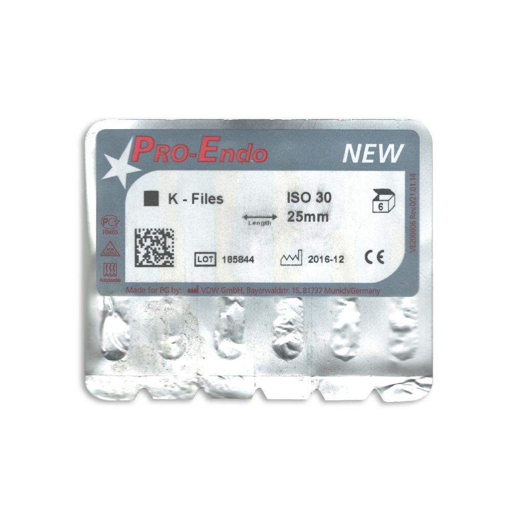 VDW K-Files Pro-Endo №30 L25мм эндодонтический инструмент