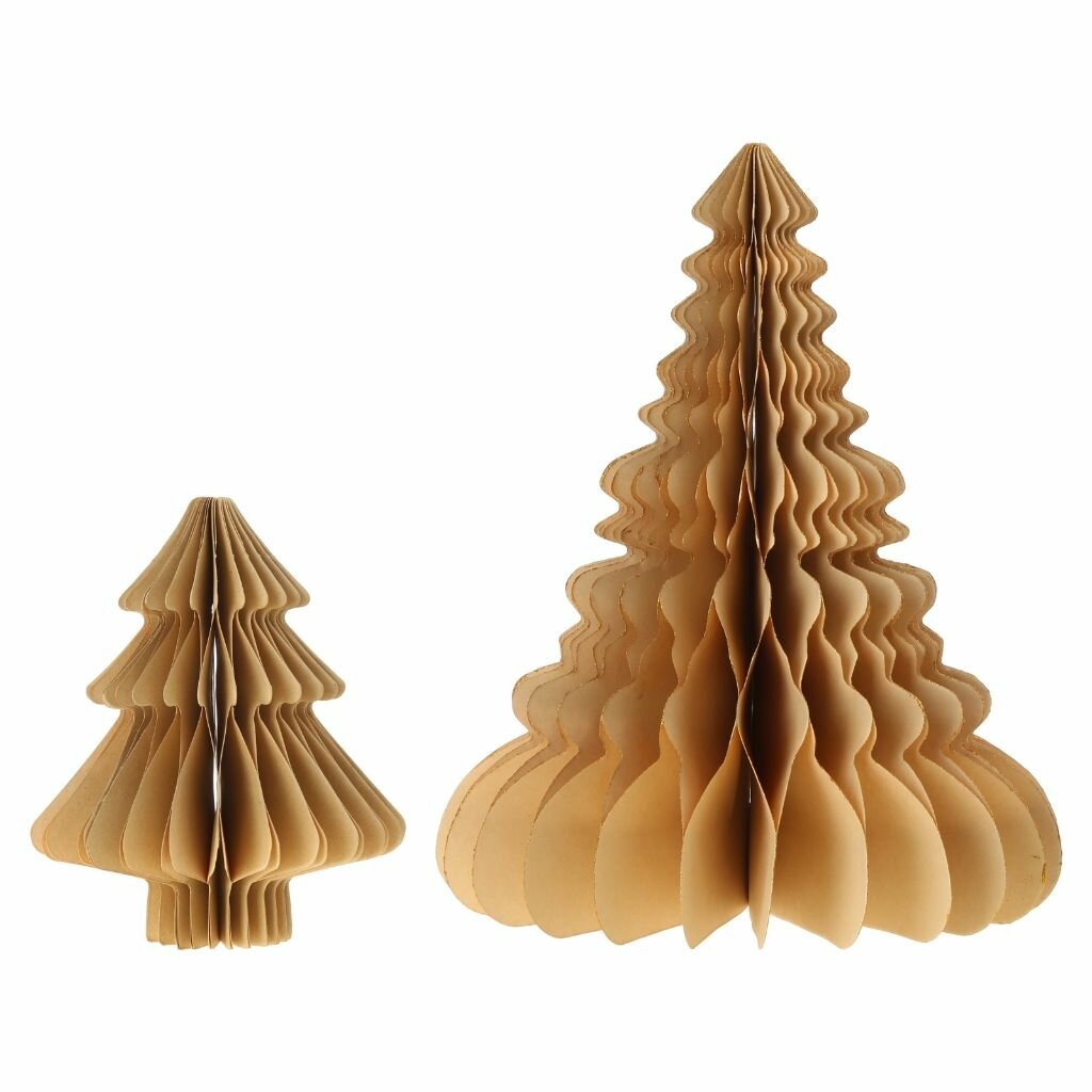 Рождественское украшение оригами в коричневой комбинации