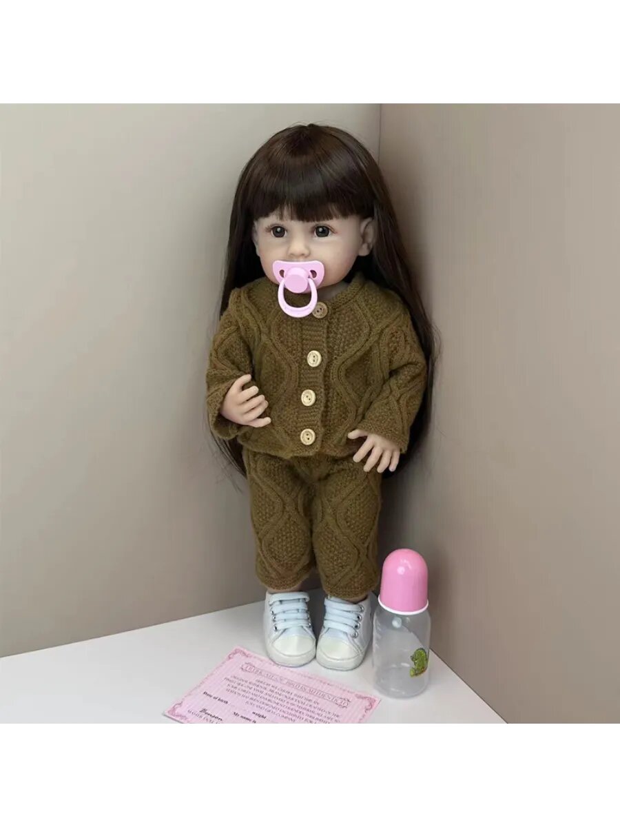 Кукла reborn для девочки силиконовая большая 55CM